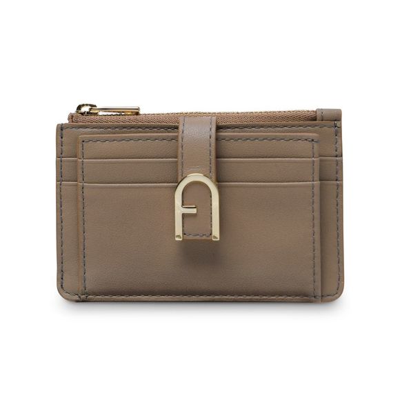 Furla | Accessories | Furla Flow Beige Leather Card Holder | Poshmark